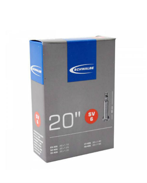 Schwalbe SV6 20" Inner Tube – Presta Valve (28-406 to 40-406)