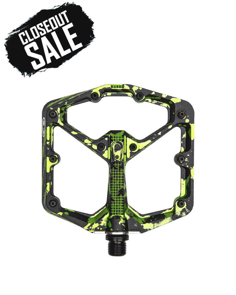 Crankbrothers Stamp 7 Limited Edition Pedals - Lime Green Splatter ...